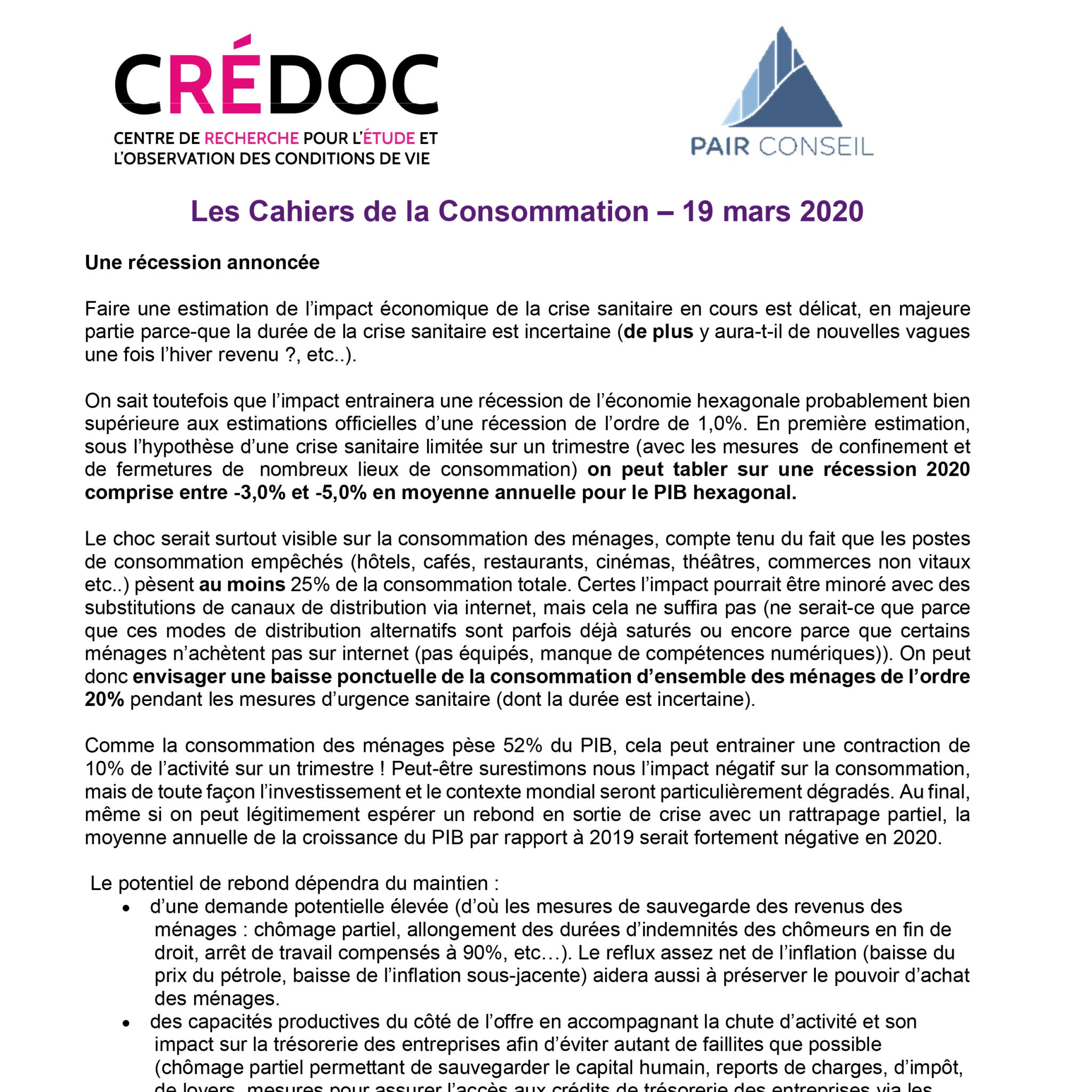 Etude du CREDOC ~ Votre interlocuteur pour la qualité dans les Hauts-de ...